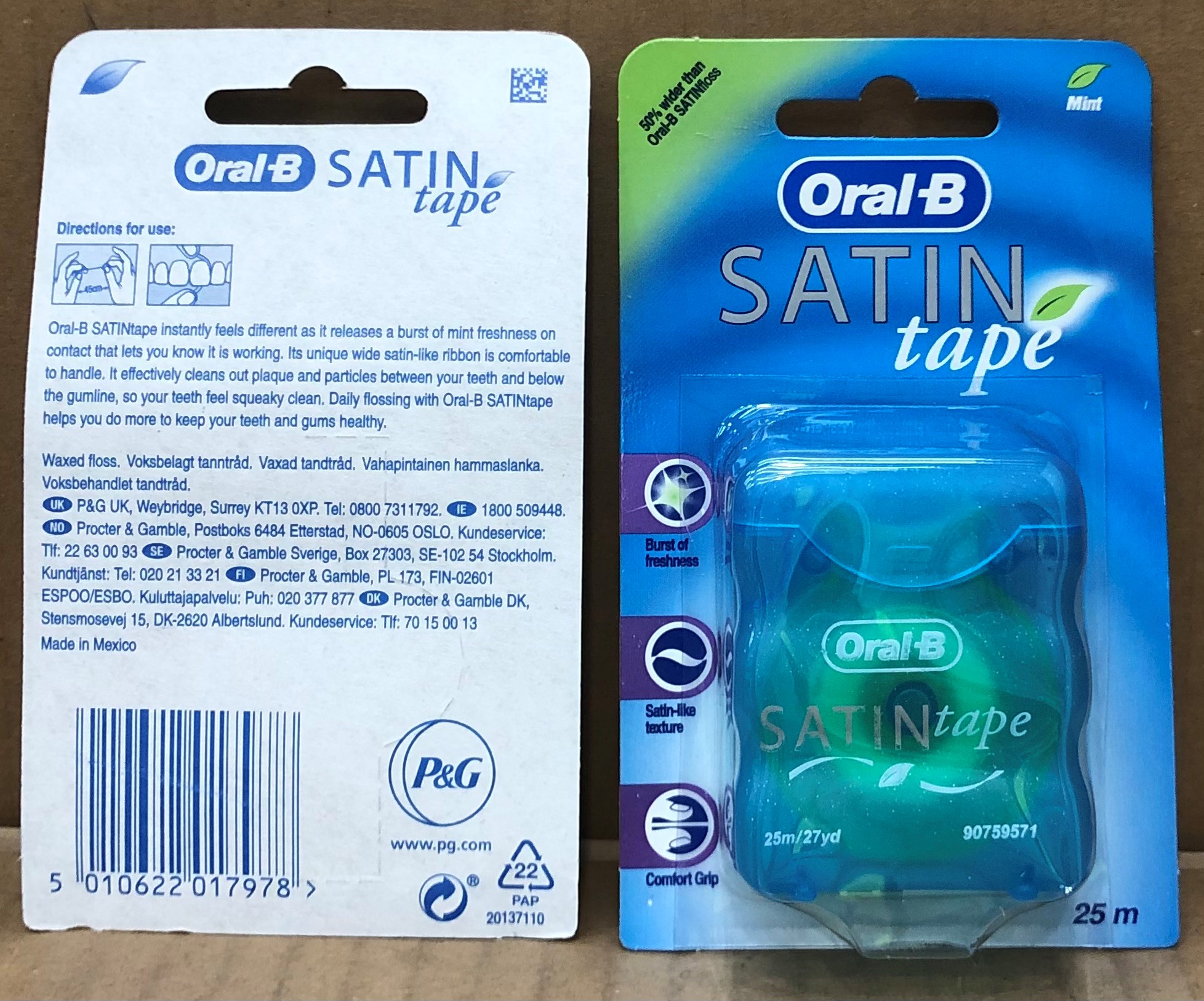 Buy, Order, Online Wholesale Oral B Floss Satin Tape 25m Mint in UK